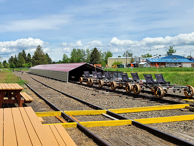 All aboard the coolest non-motorized adventure in Oregon! Joseph Branch Railriders lets you pedal historic tracks with mountain views as your reward.