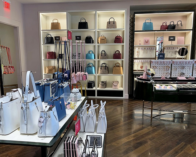 A handbag heaven that would make Carrie Bradshaw weep with joy. The meticulous display transforms accessories from mere purchases into investment pieces worth showcasing.