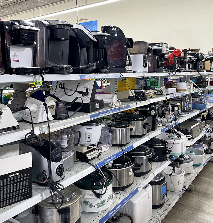 Kitchen appliance heaven or small appliance purgatory? Either way, these countertop warriors stand ready for their second act in a new home.