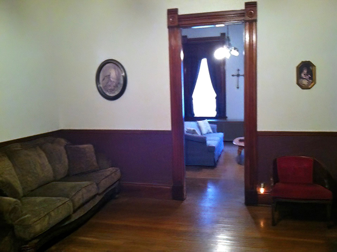Sitting rooms like this make you wonder: did priests really lounge here, or were they too busy contemplating the mysteries that now haunt these walls?