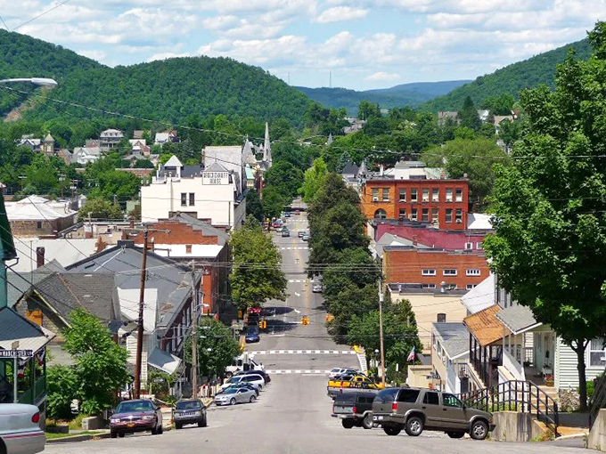 Nestled between rolling Pennsylvania hills, Bellefonte's main thoroughfare offers a perfect blend of small-town tranquility and architectural grandeur that Norman Rockwell would have adored.