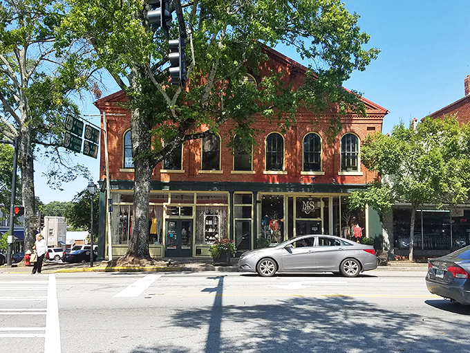 Main Street Madison offers that rare architectural harmony where even the trees seem positioned by a Hollywood set designer with impeccable taste.