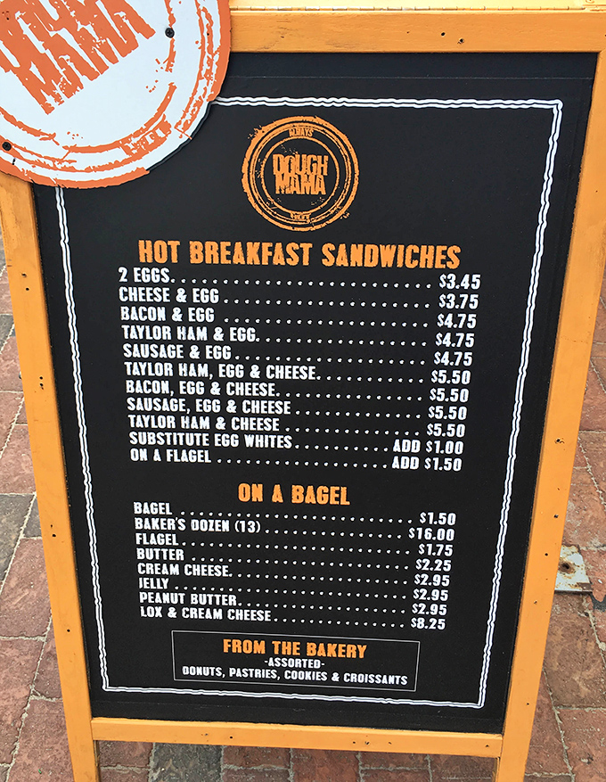 This menu board isn't just listing breakfast options&mdash;it's offering you permission slips for morning happiness.