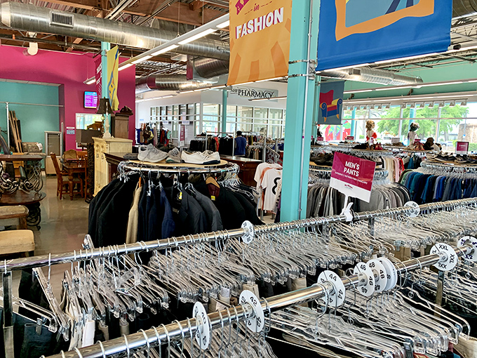 Not your average men's department. Meticulously organized racks offer everything from business casual to beach-ready attire at prices that'll make your wallet smile.