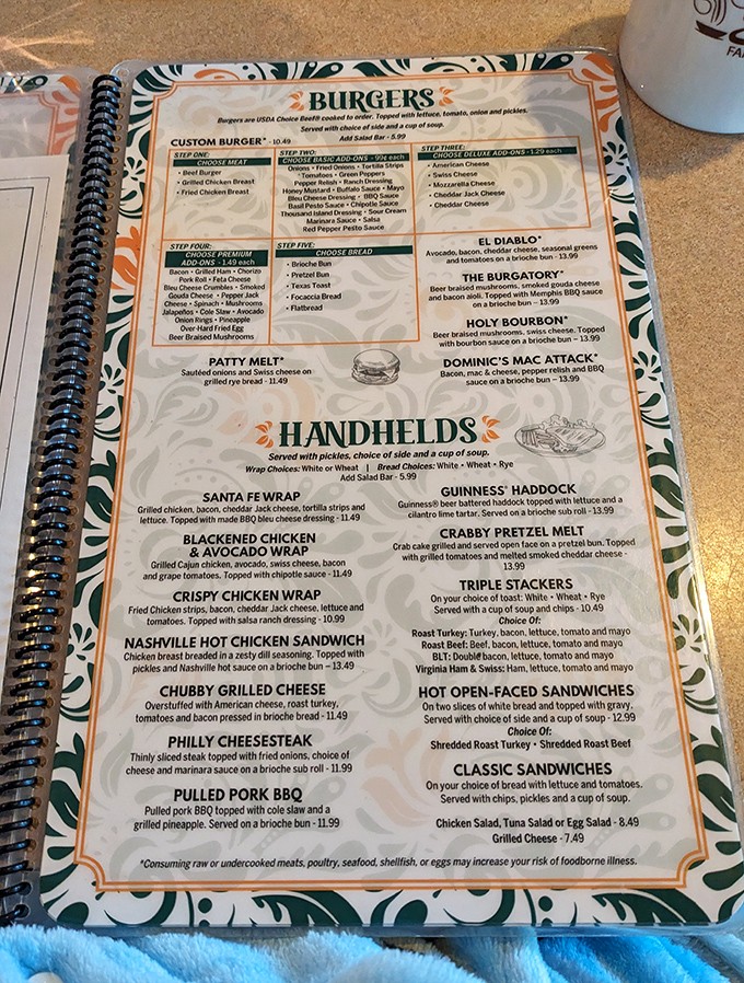 A menu that doesn't need fancy fonts or pretentious descriptions&mdash;just honest food options that make decision-making the hardest part of your meal.