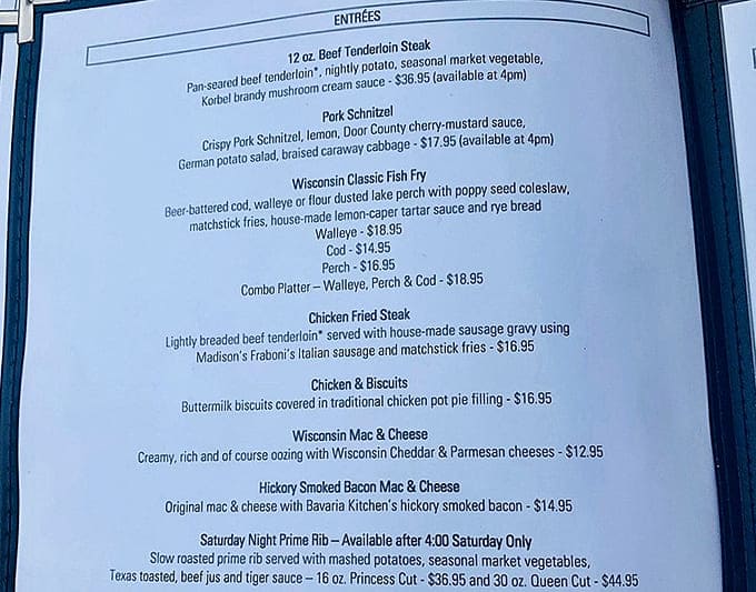 This isn't just a menu&mdash;it's Wisconsin's culinary autobiography. Each item tells a story of lakes, farms, and generations of comfort food wizardry.