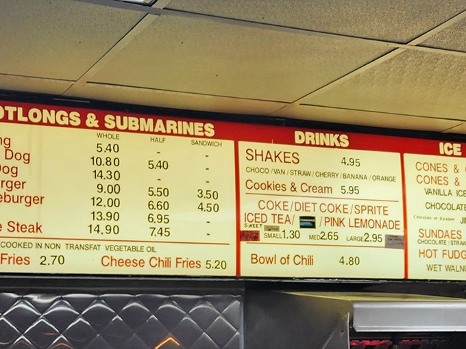 Behind these menu boards lies mathematical proof that happiness can indeed be measured in hot dog combinations.