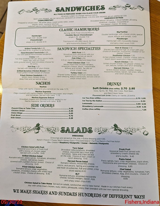 The menu reads like a novel with a happy ending – hundreds of ice cream combinations waiting to be discovered after you've tackled those hearty sandwiches.