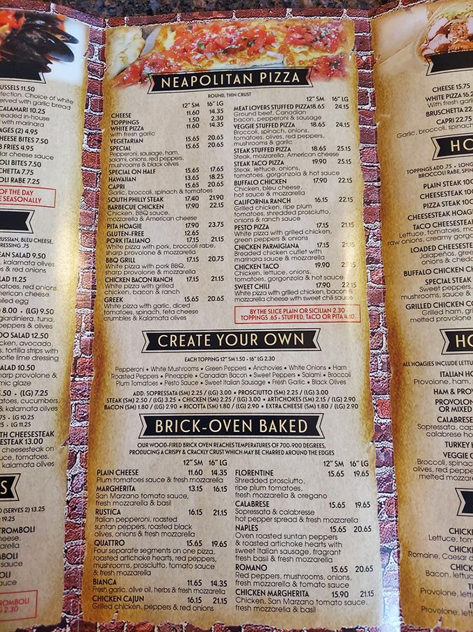 This menu reads like a greatest hits album of Italian-American comfort food, and every track is a winner.
