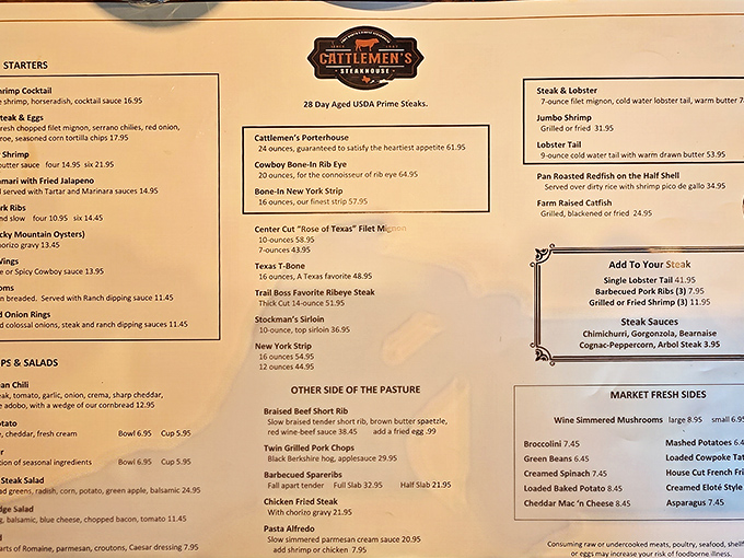 This menu isn't just a list of options&mdash;it's a love letter to beef in all its glorious forms.