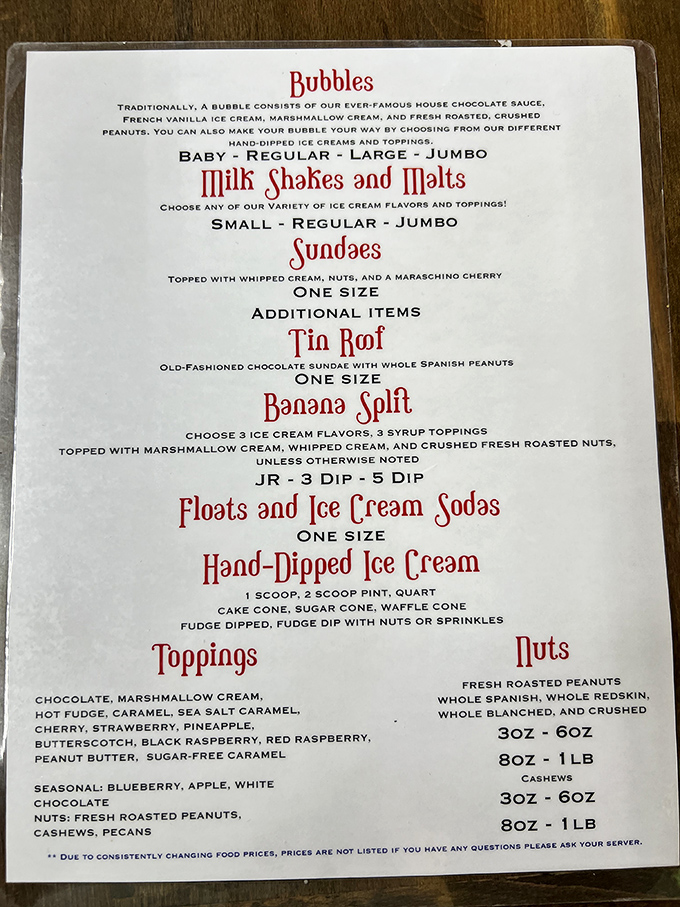 This menu isn't just a list&mdash;it's a roadmap to happiness. The "Bubble" alone is worth the pilgrimage to Jackson.