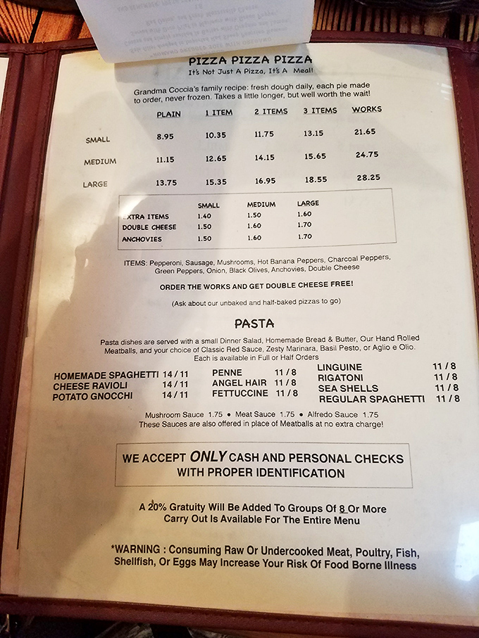 Sometimes the best menus are the simplest ones &ndash; fresh dough daily, generous portions, honest pricing perfection.