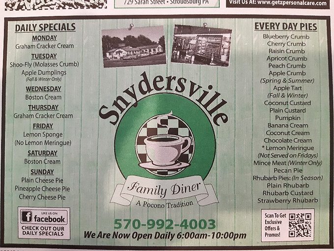 This menu board is basically a roadmap to happiness&mdash;daily pie specials that rotate with the reliability of the seasons.