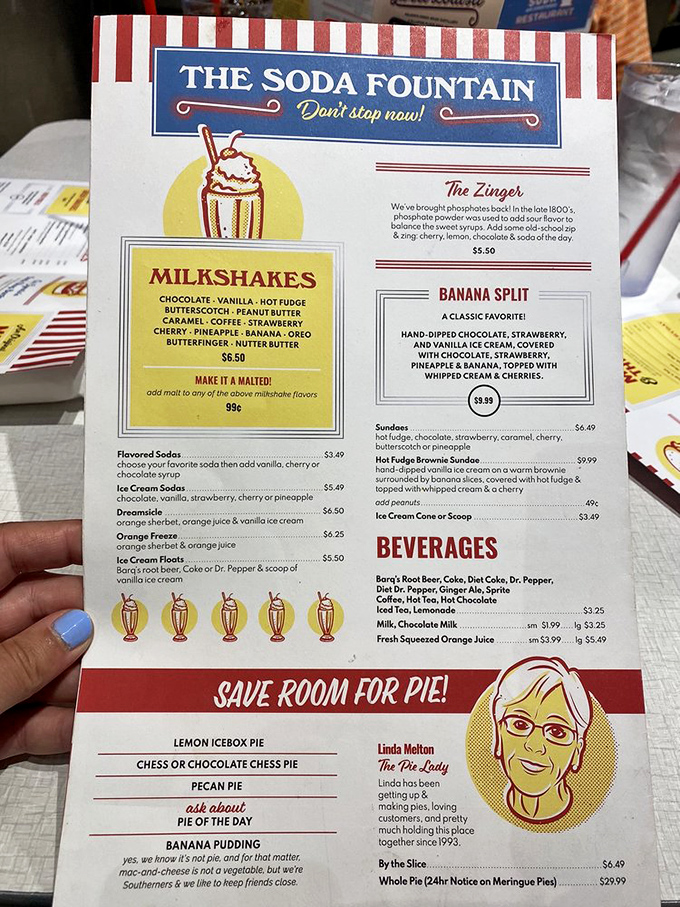 This menu isn't just food&mdash;it's a passport to simpler times. When "Save Room for Pie!" isn't just advice, it's a moral imperative.