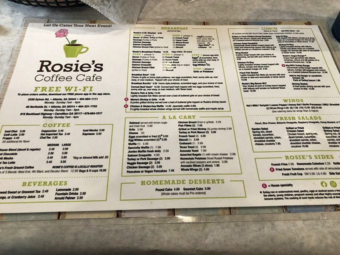 A menu that doesn't need novels of description because the food speaks volumes. Simple, straightforward, and secretly plotting to make you hungry.