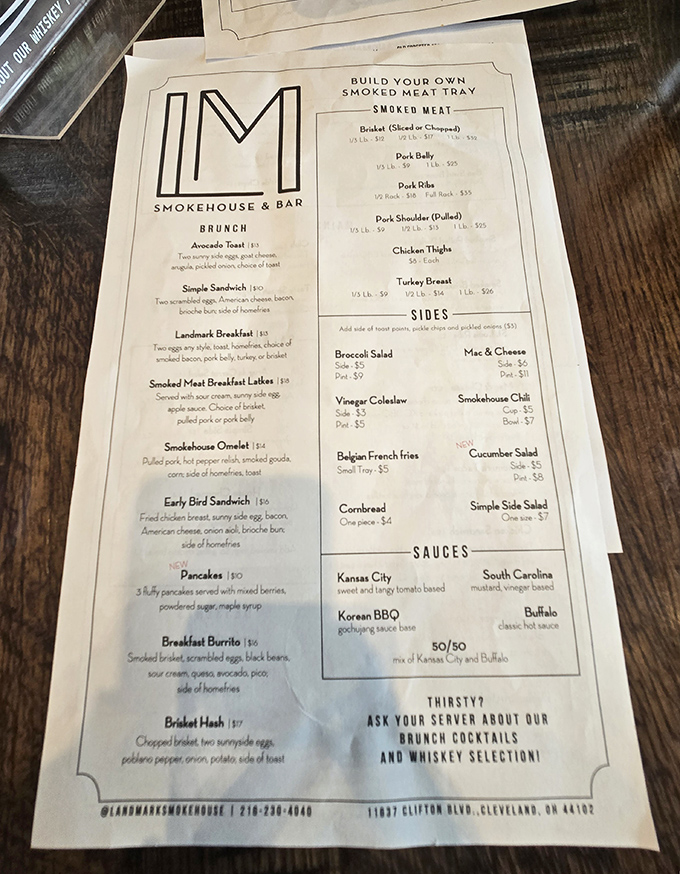 The menu at Landmark reads like a love letter to smoked meats. Build your own tray? It's like adult Legos, but delicious.