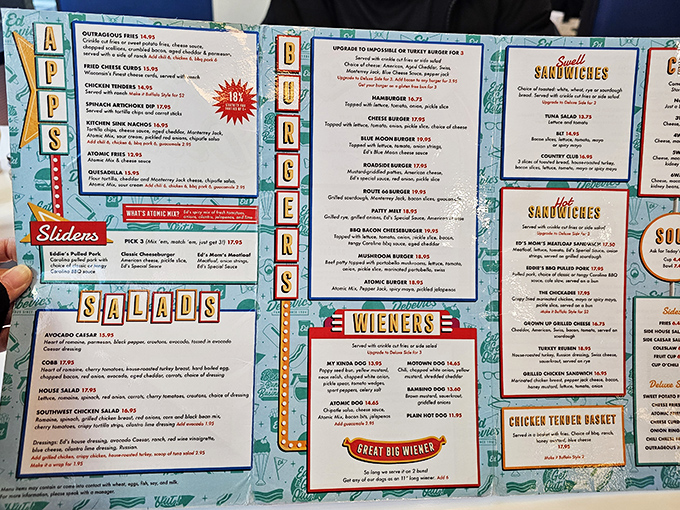 The menu reads like a love letter to comfort food with a twist of attitude.