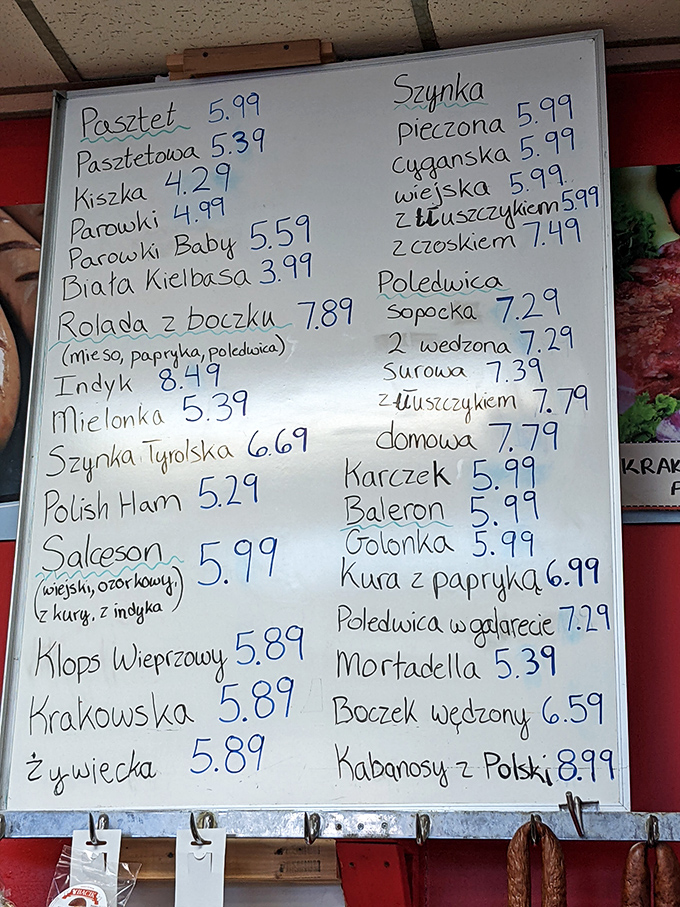 The handwritten menu board is a roadmap to flavor country. Each unpronounceable item promises a delicious adventure.