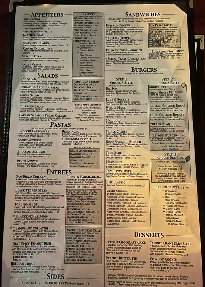 The menu at The TOP isn't just extensive &ndash; it's a novel with chapters dedicated to every craving you've ever had or will have.