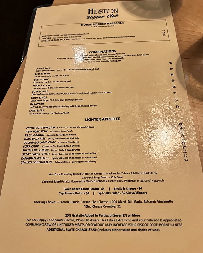 The menu reads like a love letter to classic American dining. No molecular gastronomy here, just time-honored favorites that never go out of style.