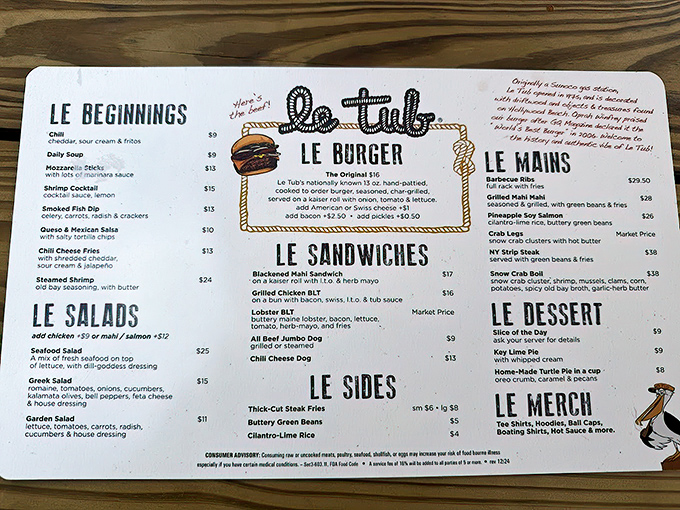 The menu tells the whole story: unpretentious food with French-inspired names. "Le Burger" might sound fancy, but it's gloriously down-to-earth deliciousness.