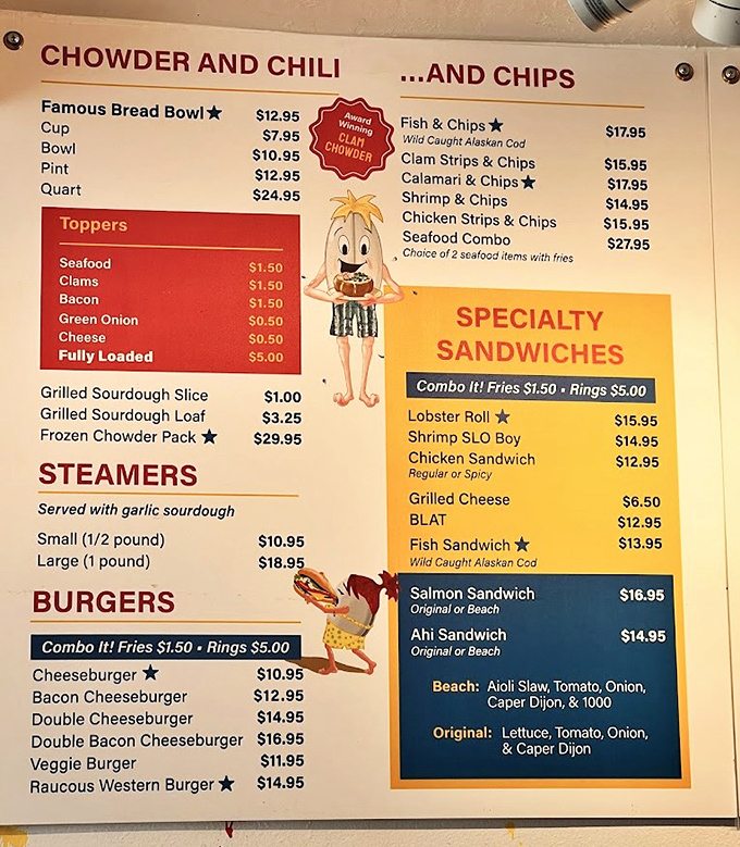 The menu board&mdash;a roadmap to happiness. Notice those stars marking the must-haves? They're not wrong.