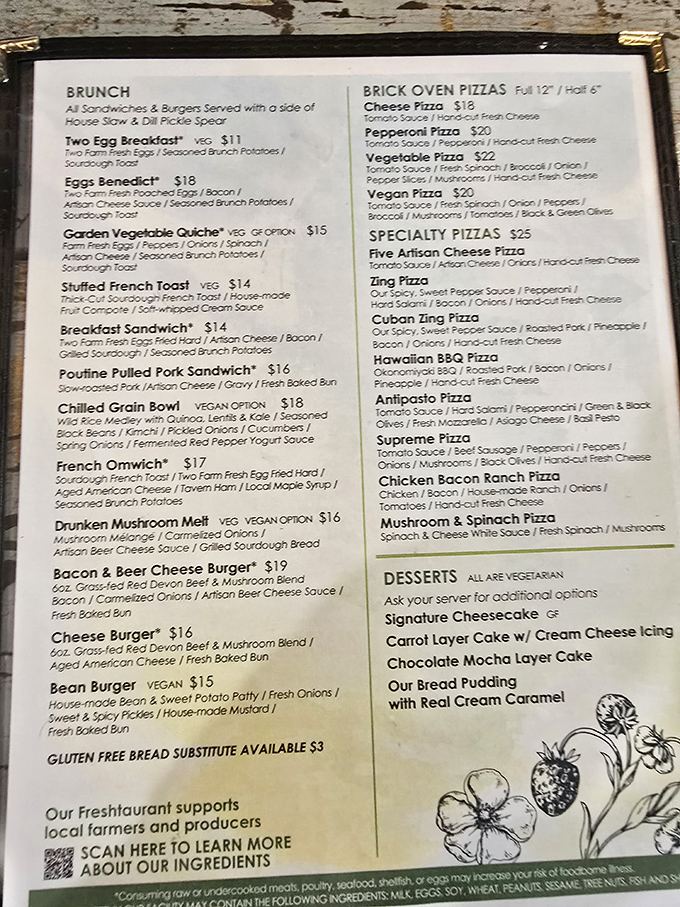 The menu reads like a love letter to Pennsylvania agriculture, each dish telling a story of local farms and seasonal bounty.