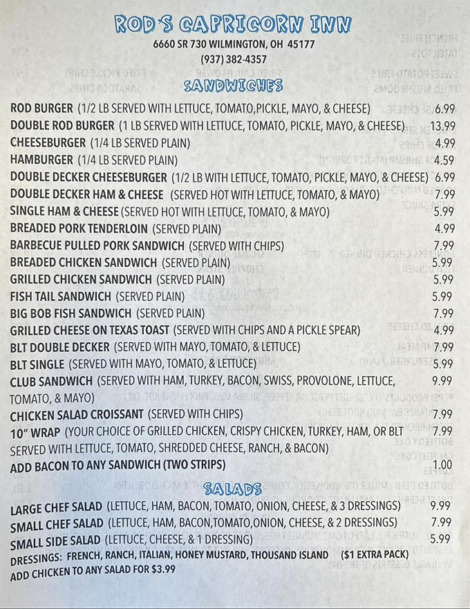 The menu at Rod's reads like a love letter to American classics. No fusion confusion here, just straightforward deliciousness at prices that won't break the bank.