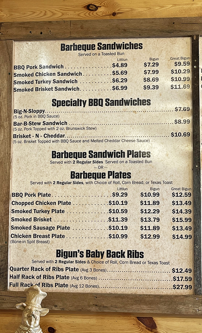 Life's important decisions laid bare &ndash; choosing between Bigun's legendary ribs, brisket, or going for the hat trick with a sampler plate.