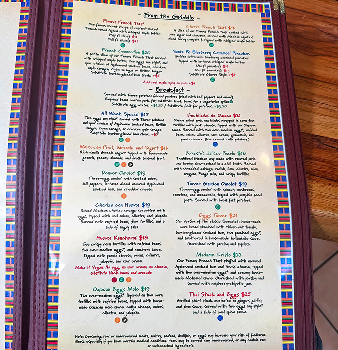 A menu that reads like a passport, offering everything from famous French toast to Thai steak and eggs&mdash;decisions have never been so deliciously difficult.