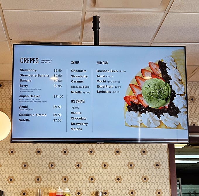 The crepe menu reads like a dessert fantasy novel &ndash; each option more tempting than the last, with matcha playing a starring role.