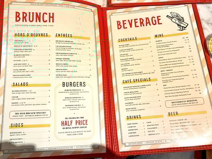 The menu doesn't just list food&mdash;it tells stories of cultural courtship between French classics and American favorites that ended in delicious matrimony.