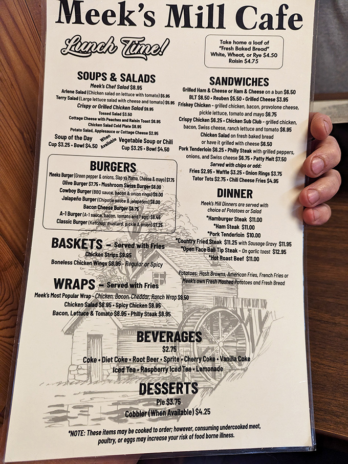 Behold the menu that launched a thousand road trips - every item deserves its own fan club.