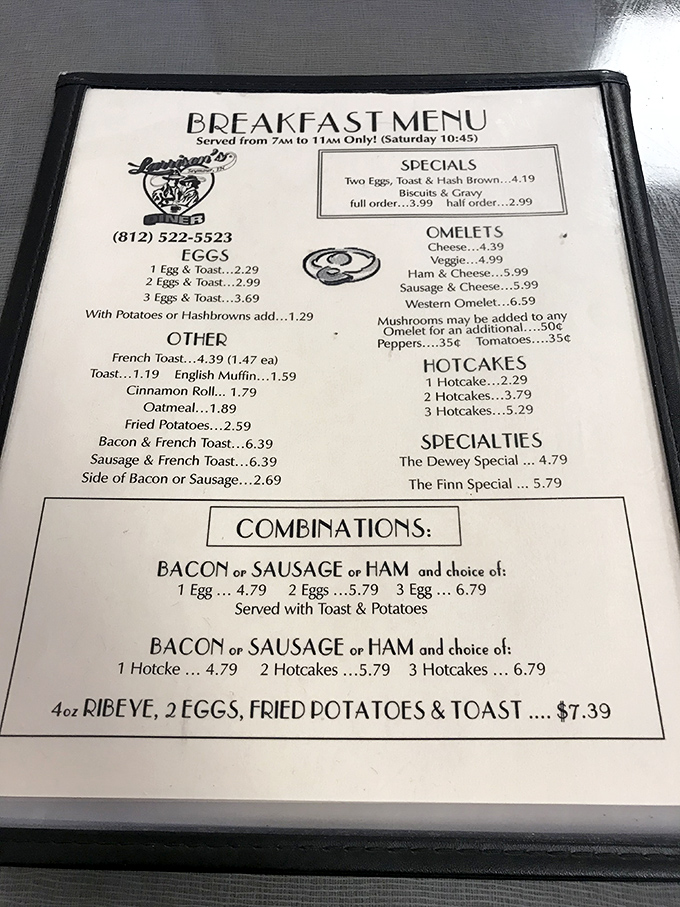 This menu isn't trying to impress you with fancy fonts or fusion cuisine &ndash; it's the culinary equivalent of a firm handshake and a straight answer.