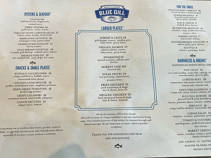 The menu reads like seafood poetry &ndash; each section a verse dedicated to the bounty of the Chesapeake Bay.