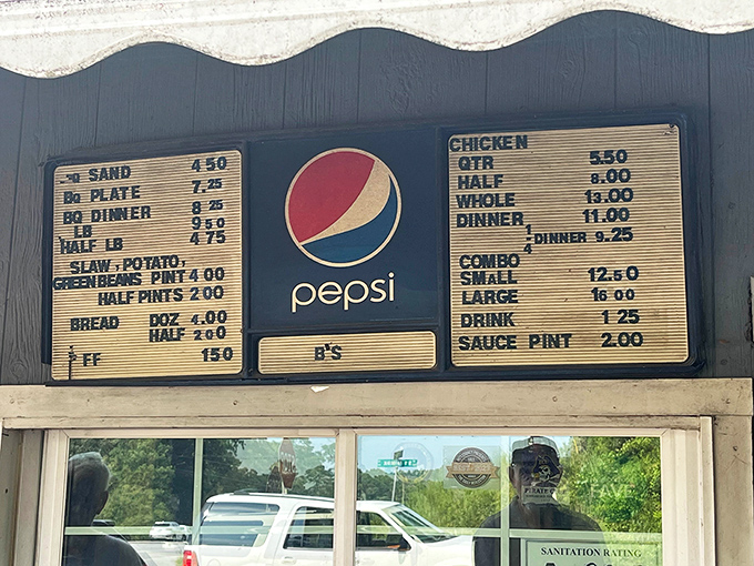 The menu board at B's tells you everything you need to know&mdash;and nothing you don't. Like a barbecue haiku, it's beautiful in its simplicity.