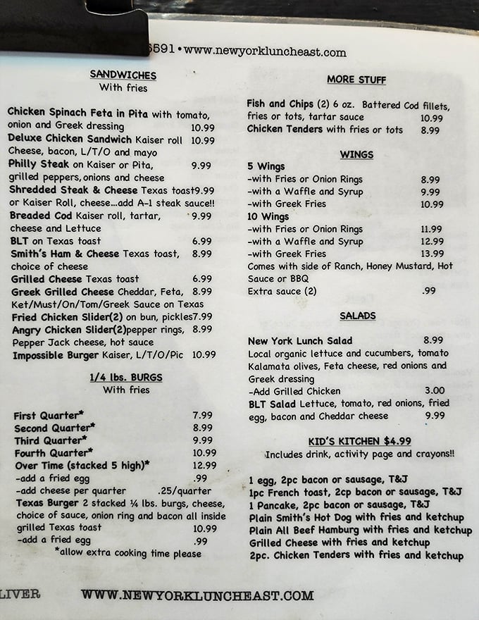 A menu where indecision isn't a bug, it's a feature. The hardest workout you'll get here is exercising your right to choose between all these temptations.