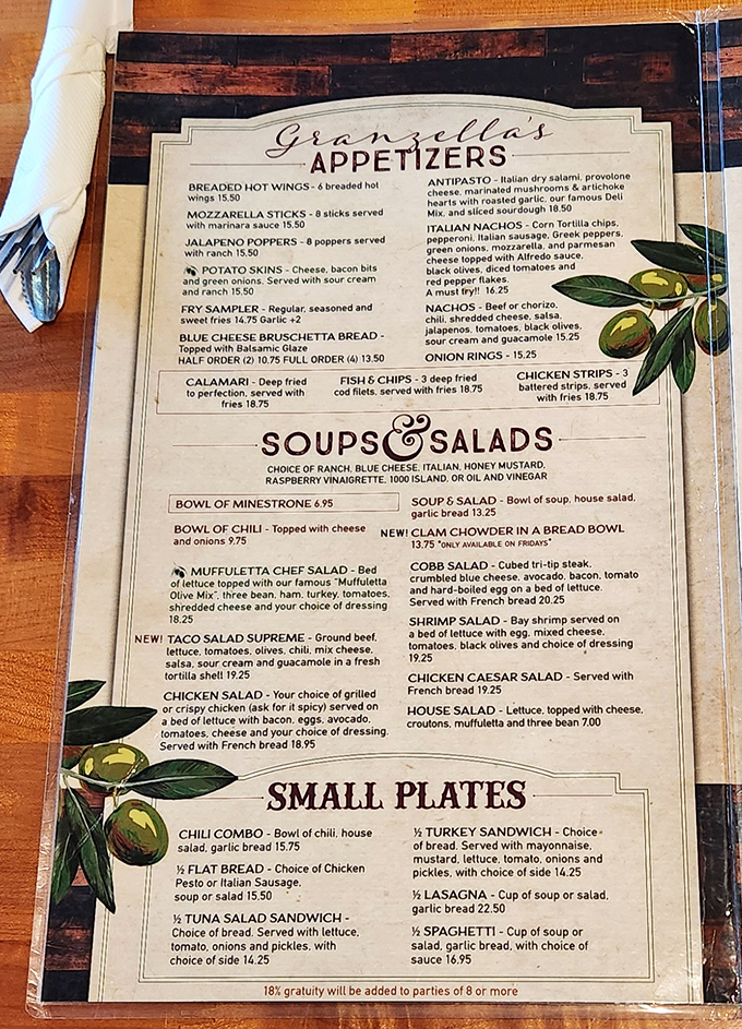 The appetizer menu alone reads like a love letter to comfort food, promising indulgence at every turn.