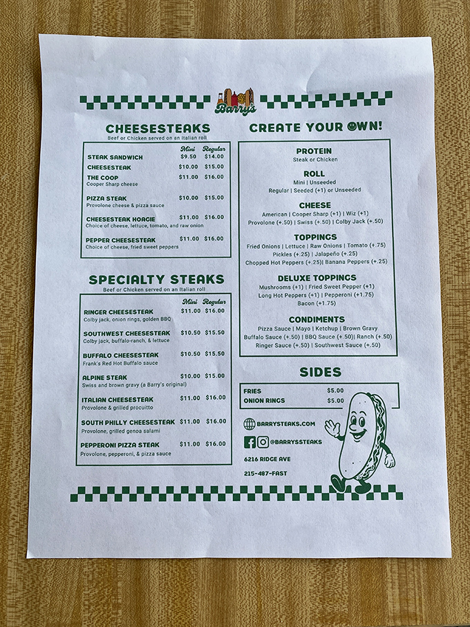 The menu at Barry's reads like poetry to the hungry&mdash;a sonnet of steak options, an ode to onions, a love letter to cheese in all its melty glory.