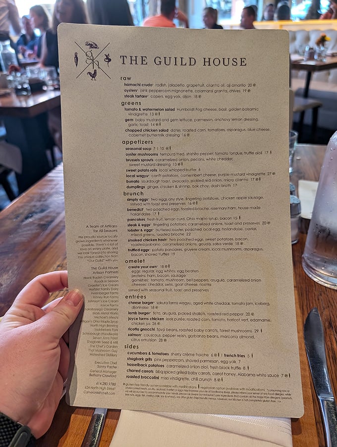 A menu that reads like a love letter to seasonal ingredients. Each description makes you want to order everything&mdash;budget and stomach capacity be damned. 