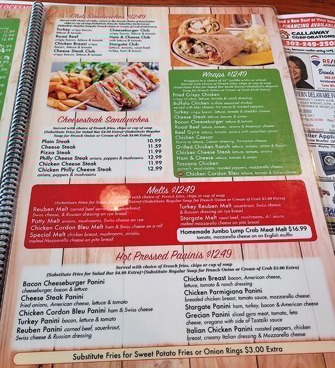 A menu that doesn't just list food but tells stories of potential happiness. Each description is a roadmap to satisfaction.