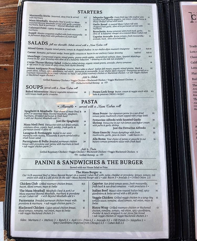 The menu reads like a love letter to Italian-American comfort food. Spoiler alert: you'll want to order everything.