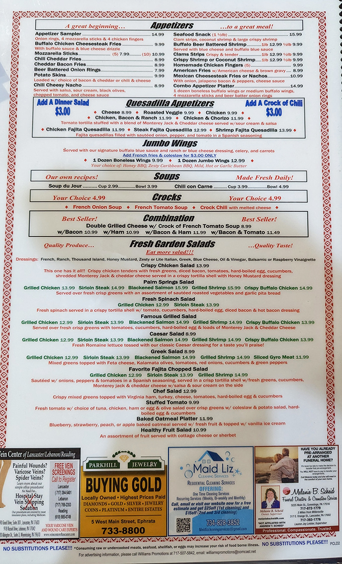 A menu that requires both hands and serious contemplation&mdash;the diner equivalent of War and Peace, but with better descriptions and no sad ending.