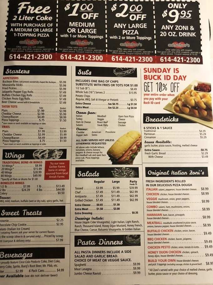 The menu of dreams for indecisive food lovers. Reading it feels like being a kid in a candy store, except the candy is hot dogs and the store is paradise.