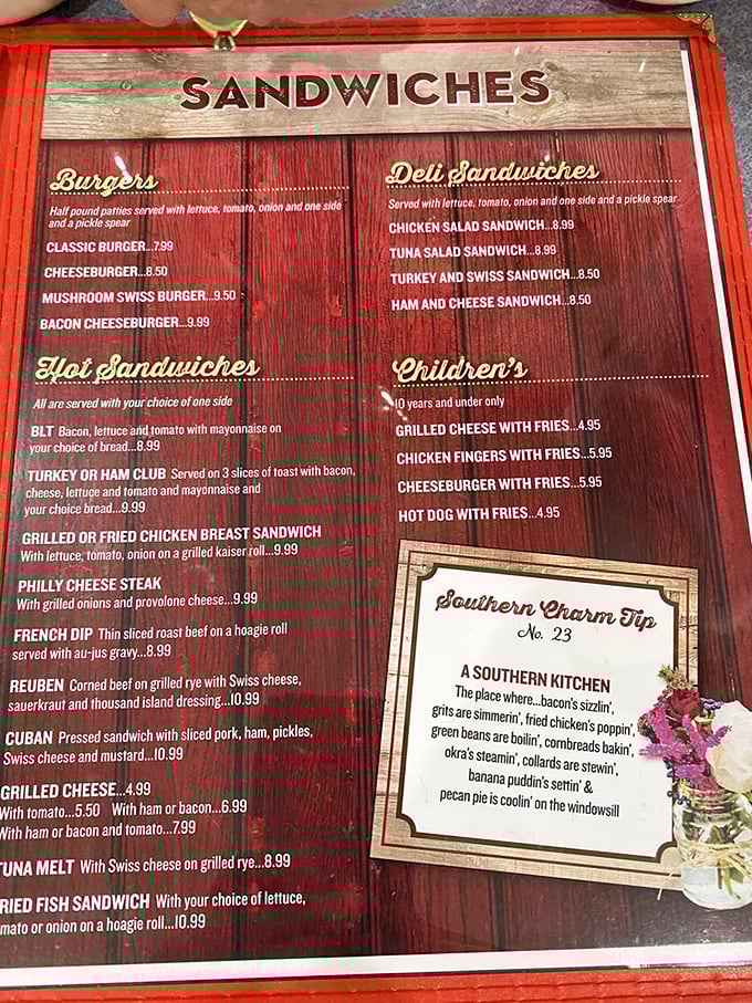 The menu reads like a love letter to comfort food classics &ndash; each sandwich promising the kind of satisfaction money usually can't buy.