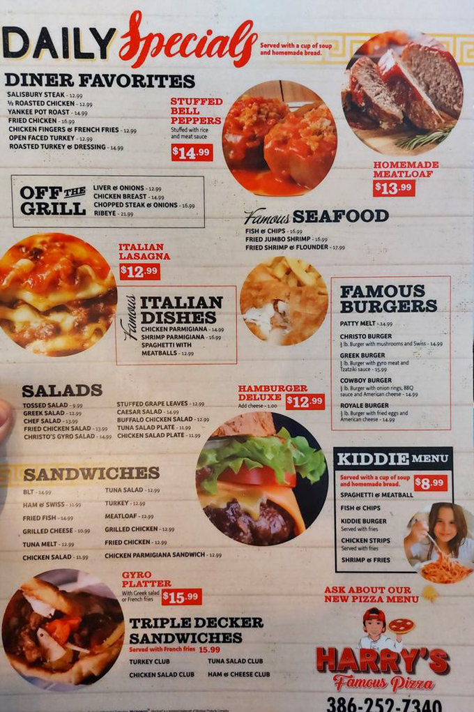 The menu reads like a love letter to American comfort food – from stuffed peppers to triple-decker sandwiches, each dish promising a taste of nostalgia.