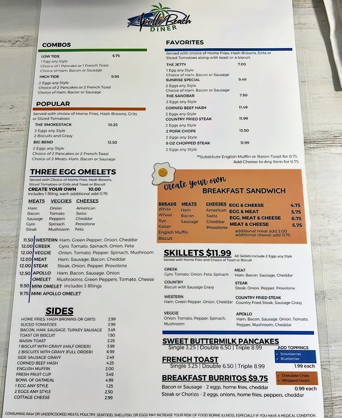 A menu that doesn't need fancy fonts or pretentious descriptions&mdash;just honest diner fare that speaks for itself. Decision paralysis has never been so delicious.