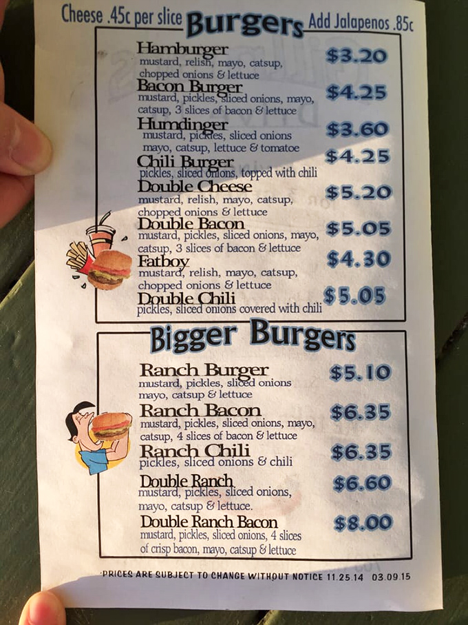 The menu board speaks fluent burger &ndash; no translation needed for this delicious dialect.