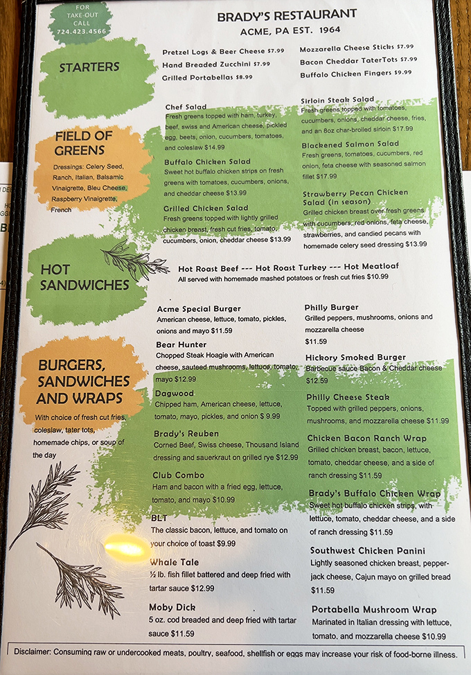 This menu reads like a love letter to comfort food classics&mdash;each description a promise of satisfaction to come.