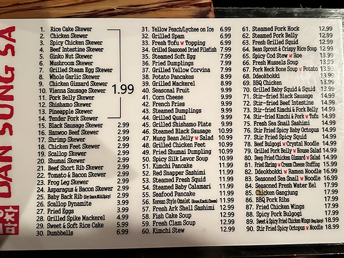 A menu that doesn't need fancy fonts or pretentious descriptions &ndash; just honest food that makes you want to order everything.